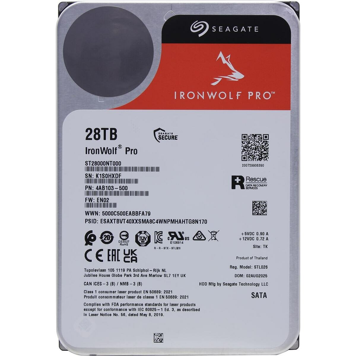 HDD 28 Tb SATA 6Gb/s Seagate IronWolf Pro 3.5"