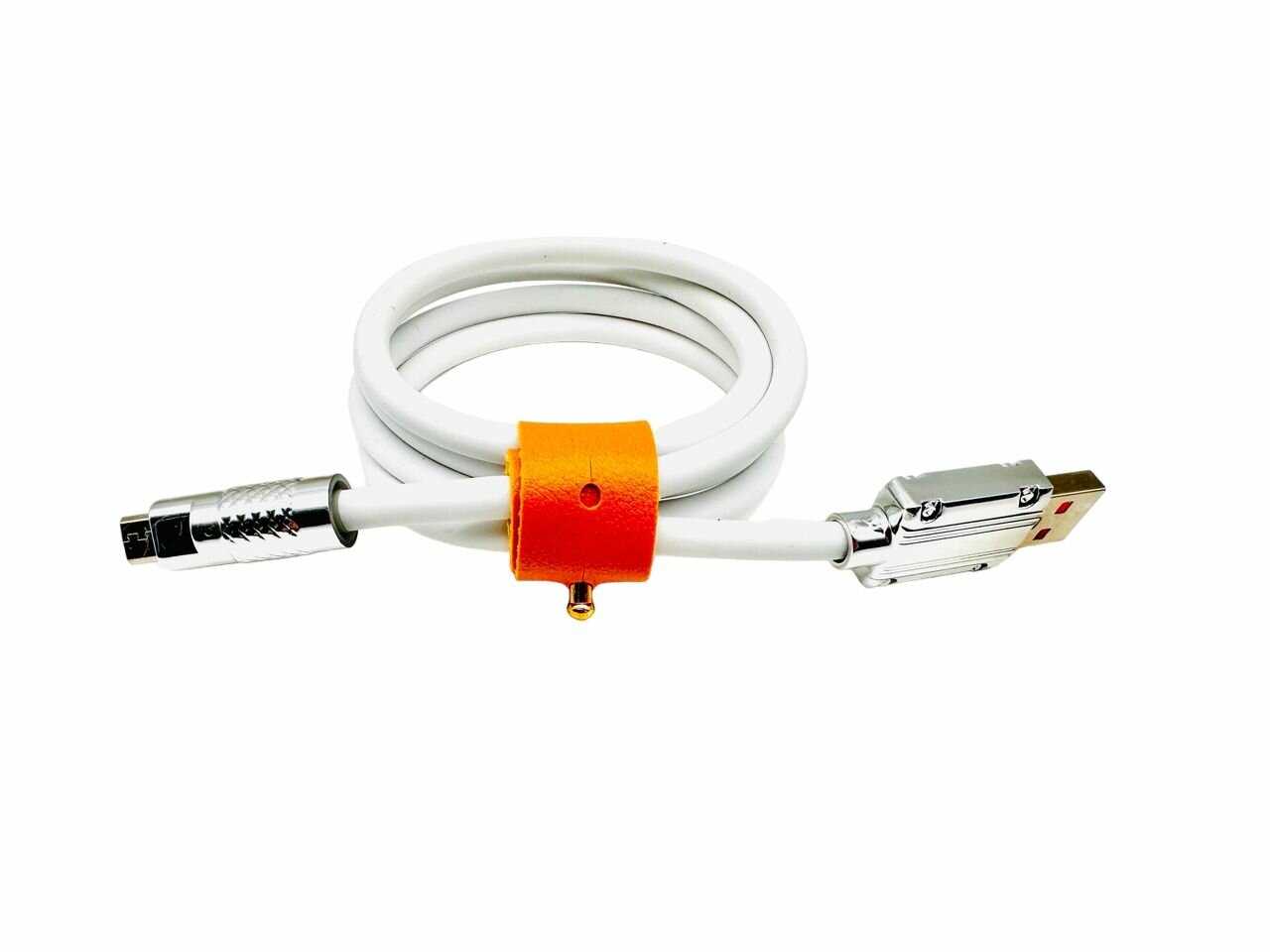 Усиленный мощный кабель USB - Micro USB для мобильных телефонов для планшетов белый
