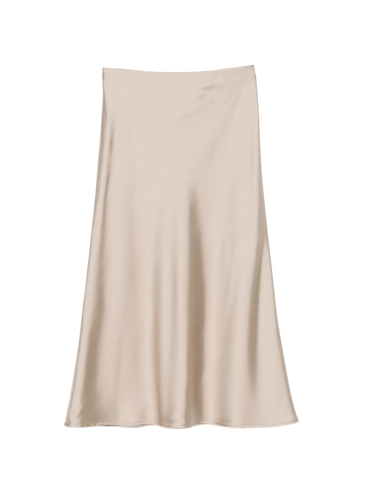 Юбка Satin-finish flared midi skirt