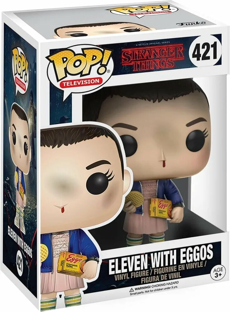Фигурка Funko POP! Одиннадцать с Вафлями (Eleven with Eggos) из сериала Очень странные дела 421