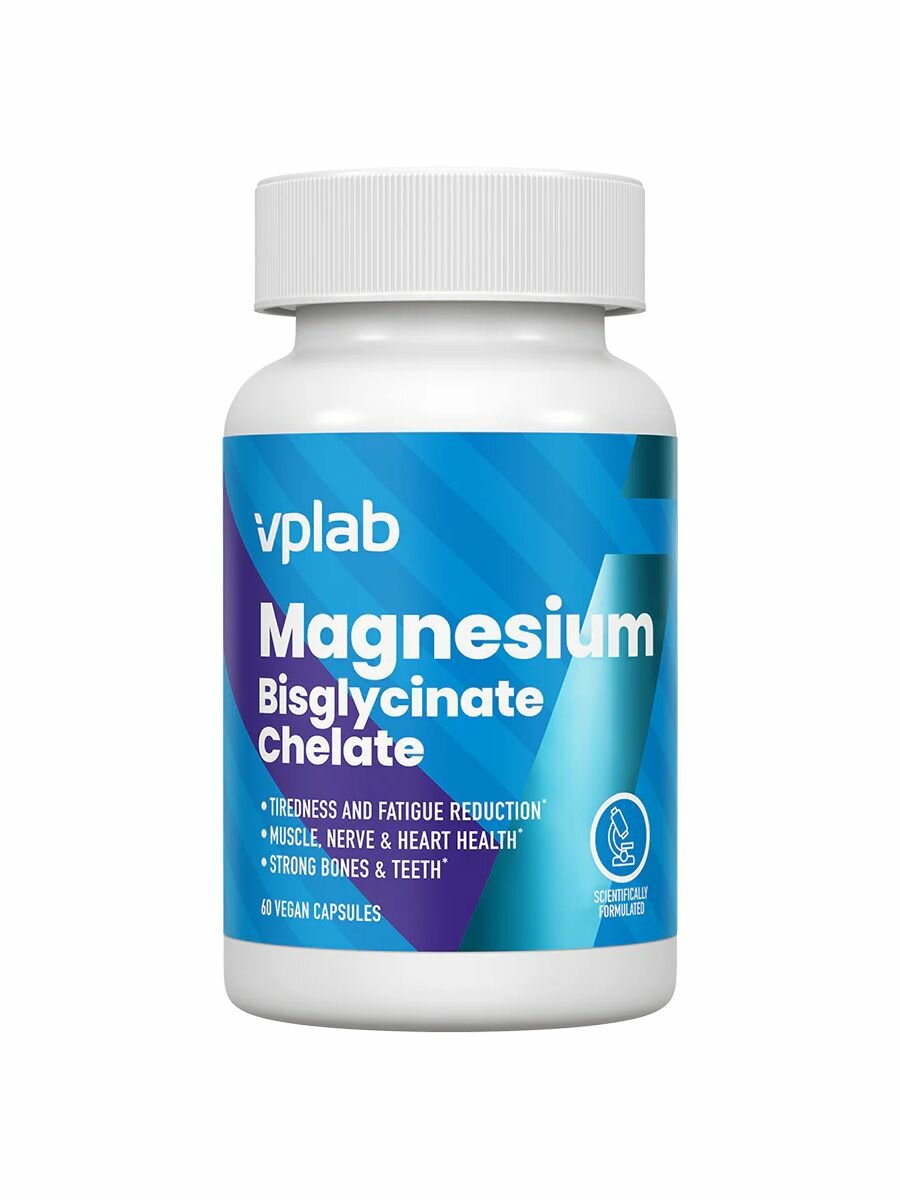 UltraVit, Magnesium Bisglycinate, Магний Бисглицинат для нервной системы, сердца и мышц, 60 капсул
