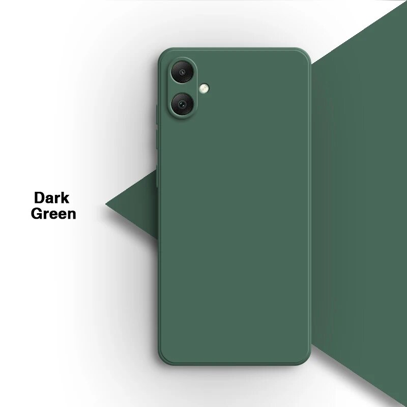 Мягкий чехол для телефона, чехол для Samsung Galaxy A06 6,7 Зеленый, Темно-зеленый, Dark Green