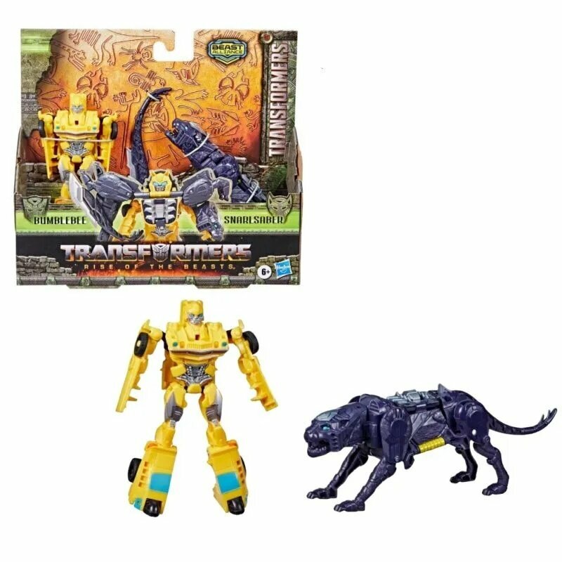 Трансформеры Hasbro Игрушка Transformers: Rise of the Beasts 2-Pack Bumblebee & Snarlsaber 12.7cm