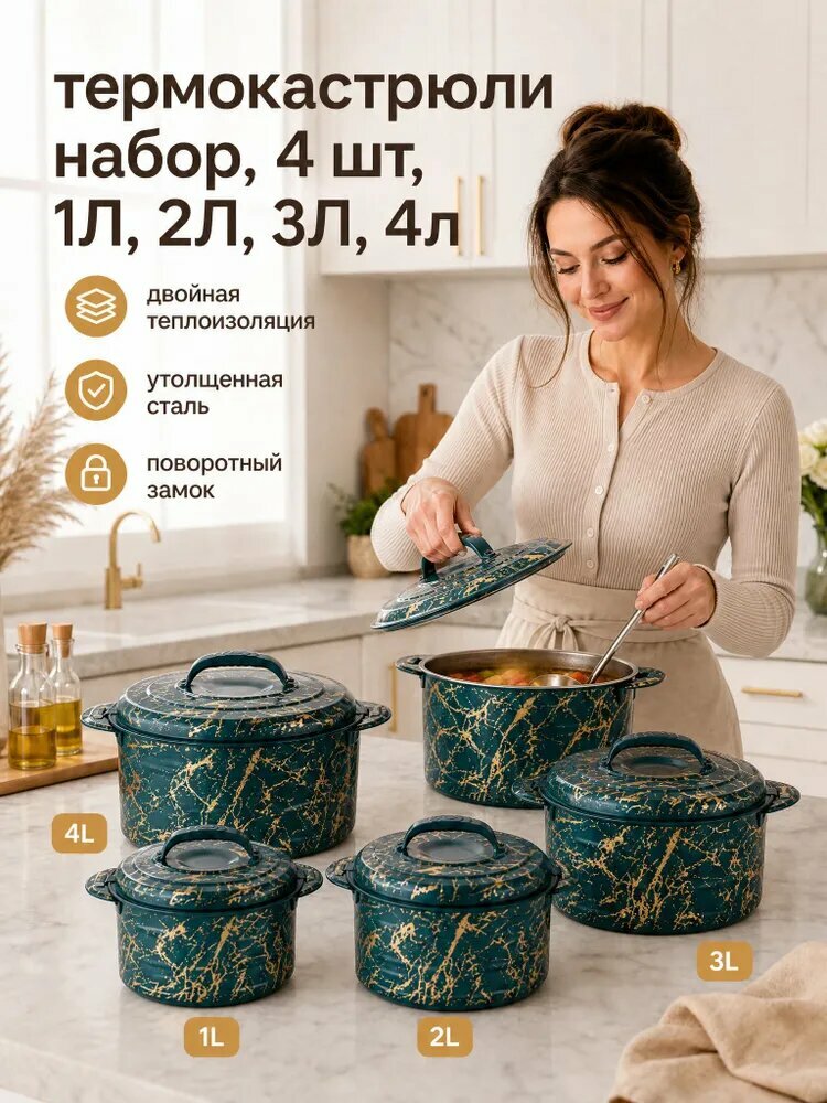 Термокастрюля 1 л, 2 л л.