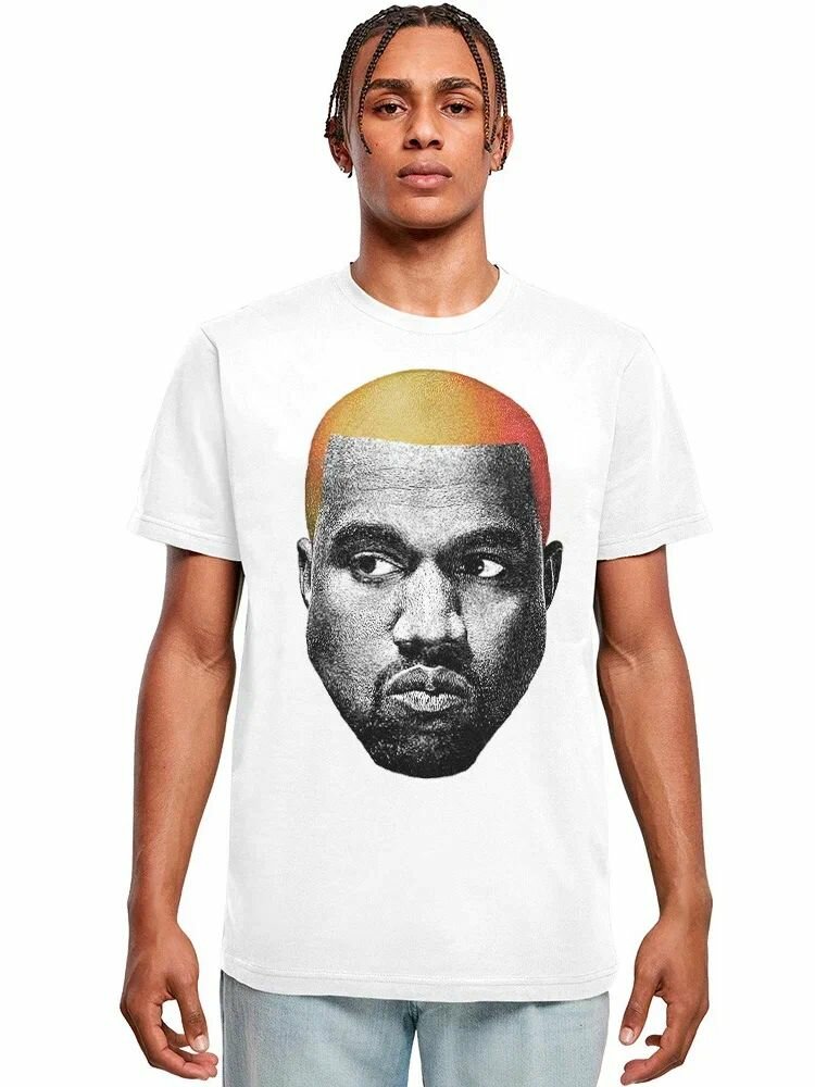 Футболка Dream Shirts Канье Уест / Kanye West / Мужская белая 3XL