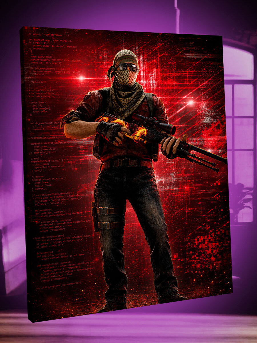 Интерьерная картина по мотивам Counter Strike