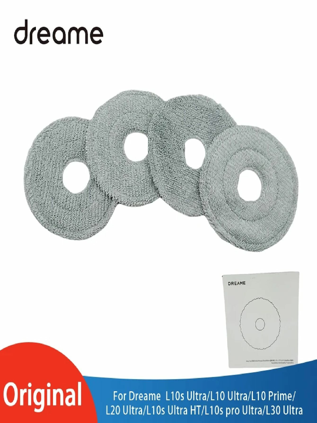 4pcs Швабра Dreame X50 X40 Ultra L40 Ultra RMP8 Робот-швабра для подметания