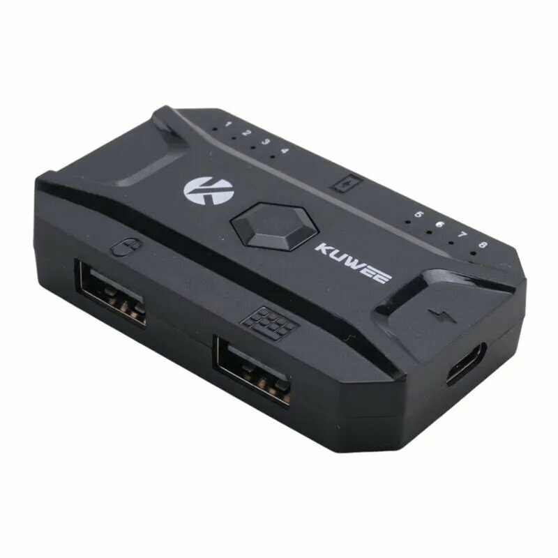 (K Q Y T) Bluetooth Hub USB 5.0 Converter Проводная клавиатура и мышь совместим с беспроводного адаптера концентратора Поддержка 8 устройств планшетов, ноутбуков, мобильных
