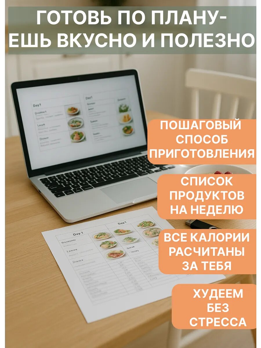 Низкокалорийный план питания с рецептами на флешке — фото 1