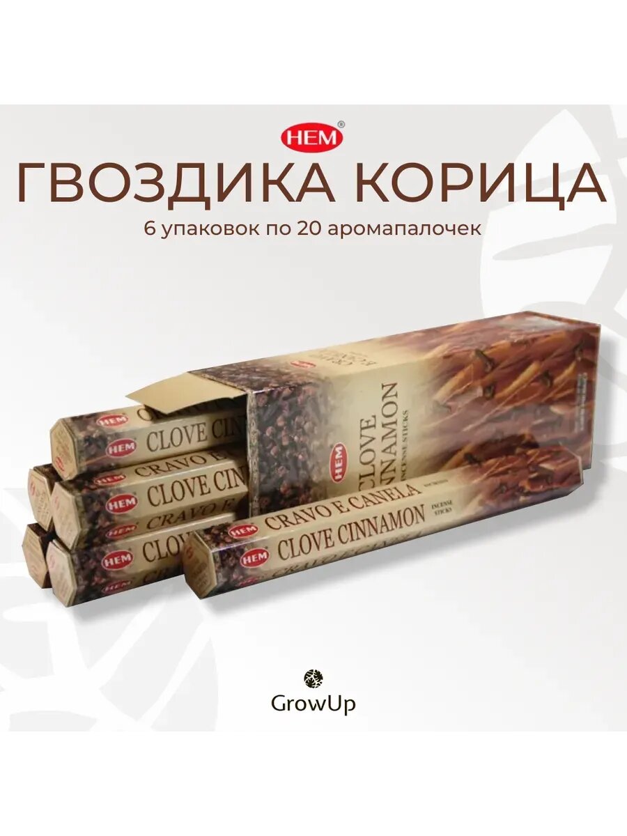 Гвоздика Корица 6 уп по 20 шт Благовония