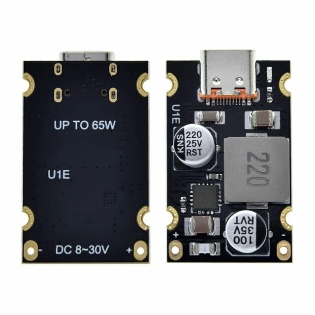 Модуль, понижающий преобразователь type-c U вх. 8-30V / U вых. 3.3-21V 65W