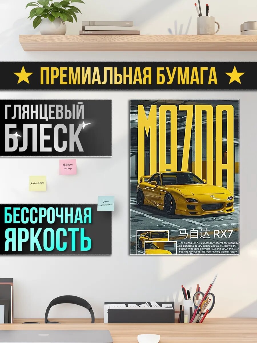 Плакат постер Mazda RX7 — фото 1