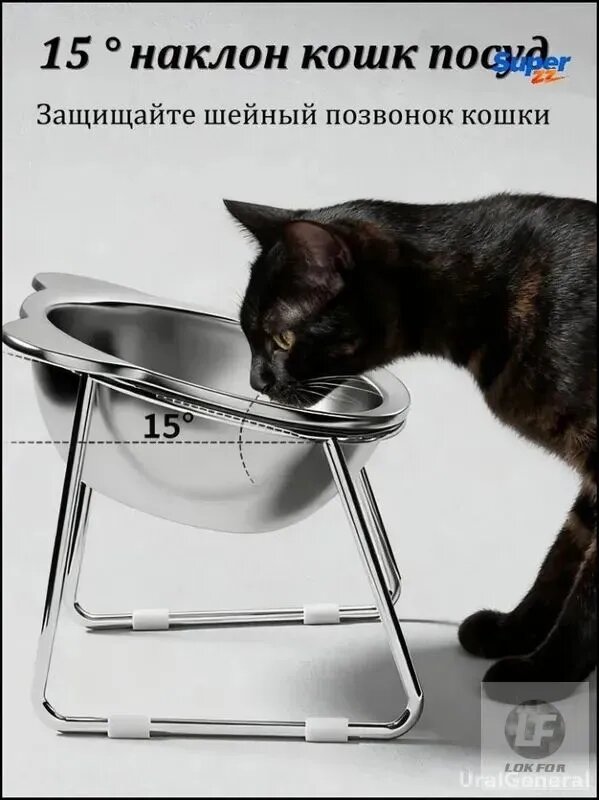Бестселлер из нержавеющей стали 304, поилка для питомцев с высоким дном и защитой шеи