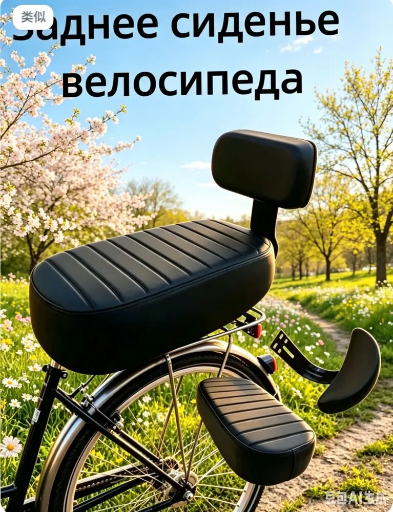 Заднее сиденье электровелосипеда со спинкой, подходит для велосипедов