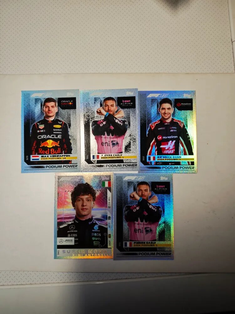 Набор коллекционных карточек Topps Turbo ATtax Refraction 2025 года (5 карточек)