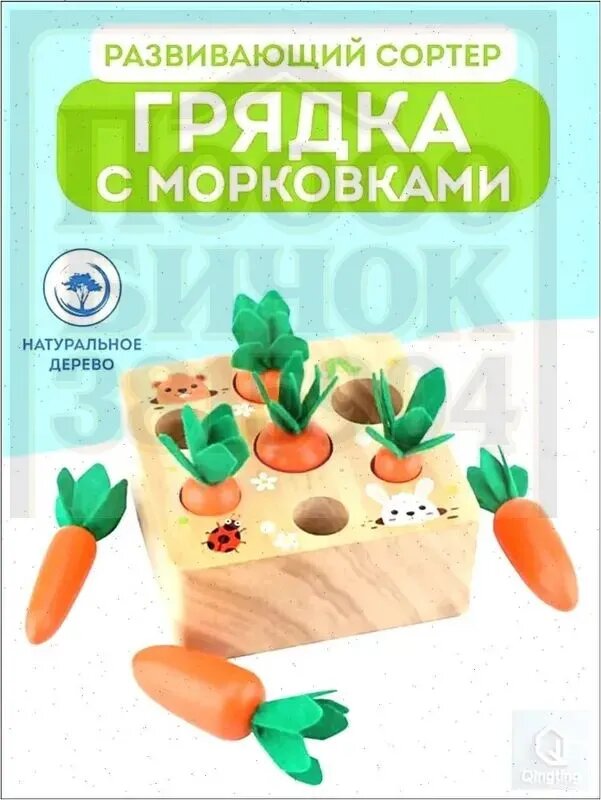 Развивающий деревянный сортер