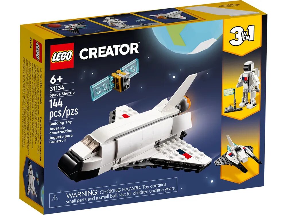 Лего Creator 3-in-1 серия, LEGO 31134 Space Shuttle, lego конструктор для мальчика, лего для девочек