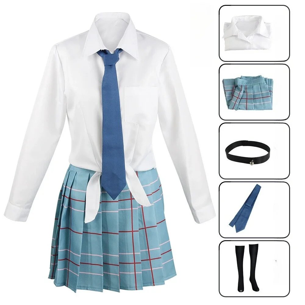 Аниме My Dress Up Darling Kitagawa Marin Gojo Wakana Косплей Костюм Точная школьная форма JK для Хэллоуина Comic Cons