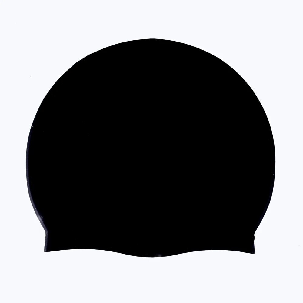 Силиконовая плавательная шапочка для взрослых Черный, black