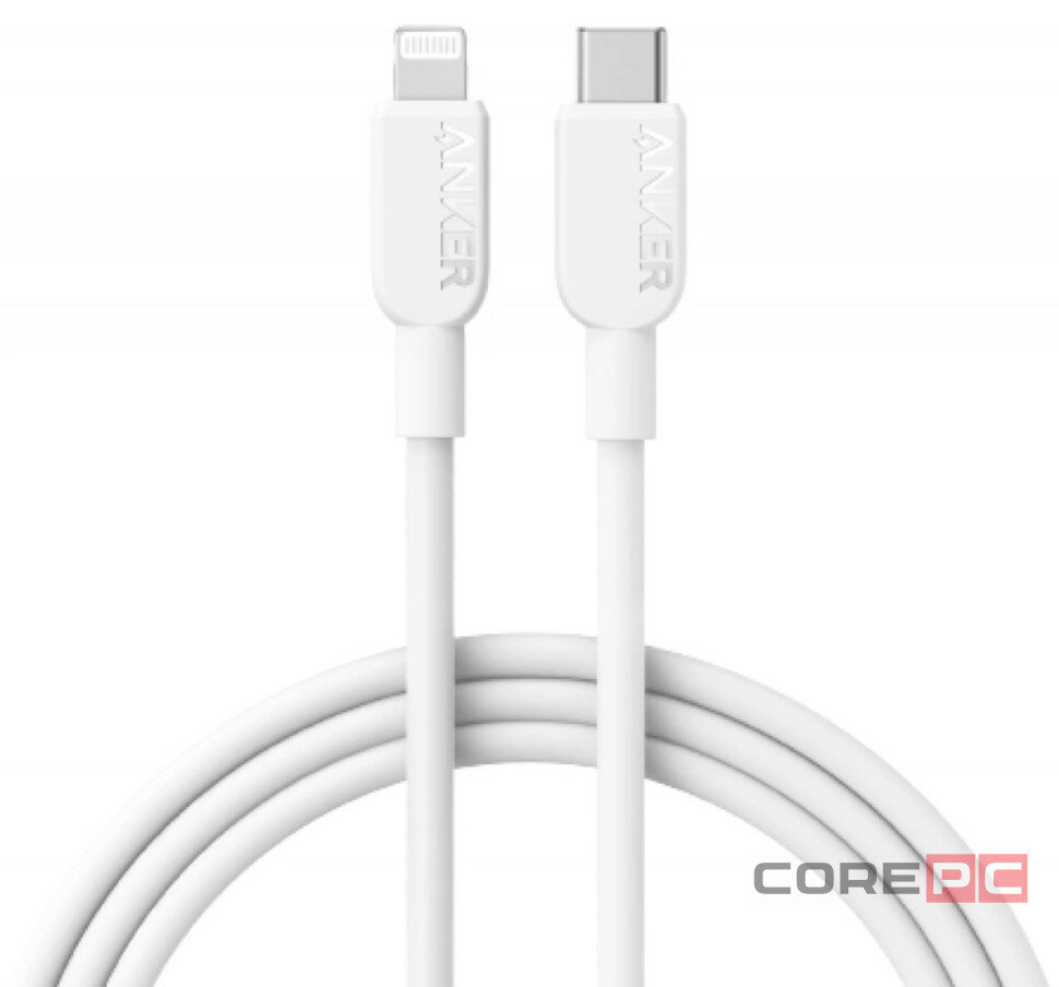 Usb Кабель-зарядка Type-C на Lightning Anker 310 (A81A1621) 0.9м белый