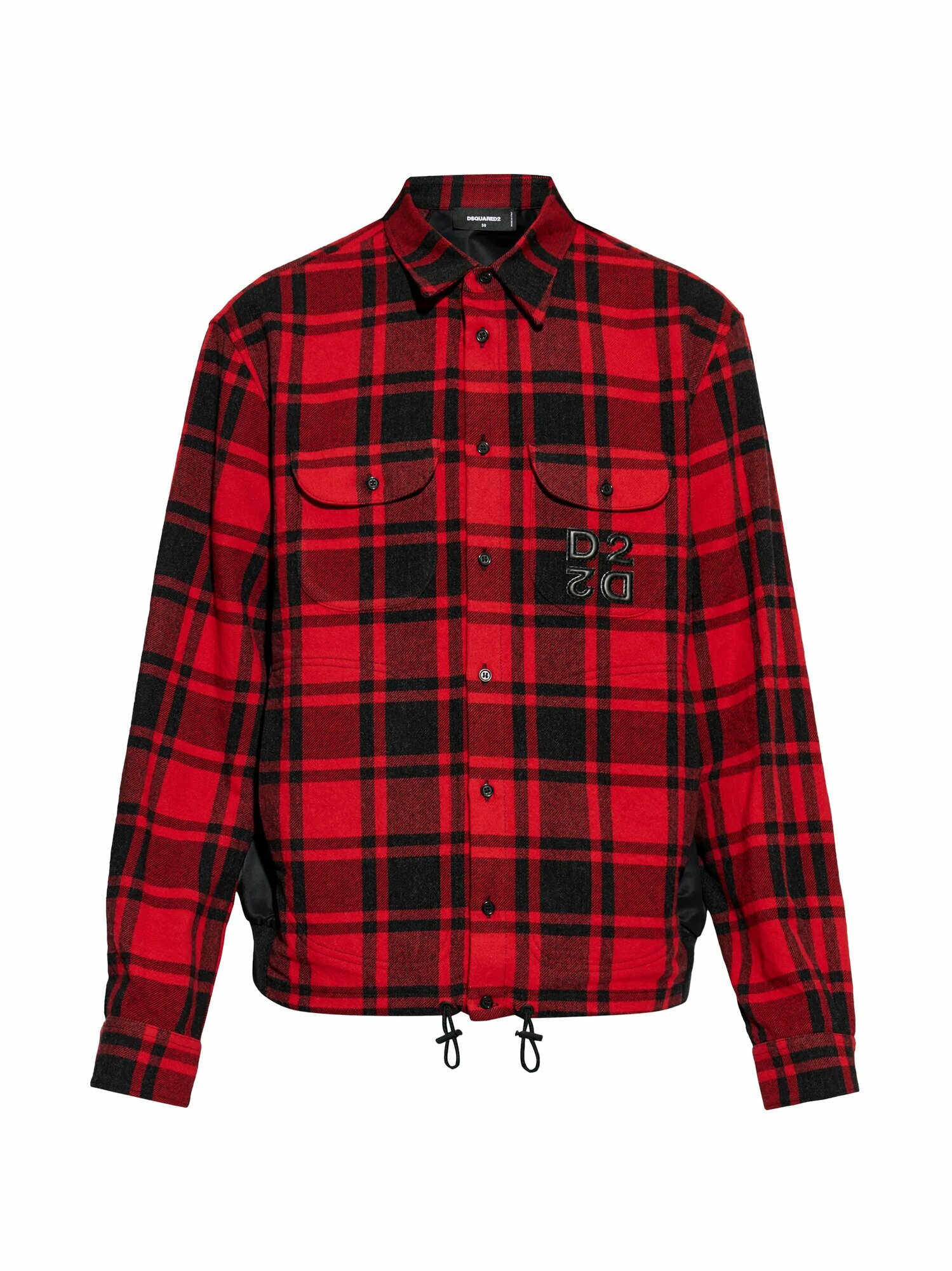 Куртка Hybrid logo-patch shirt jacket