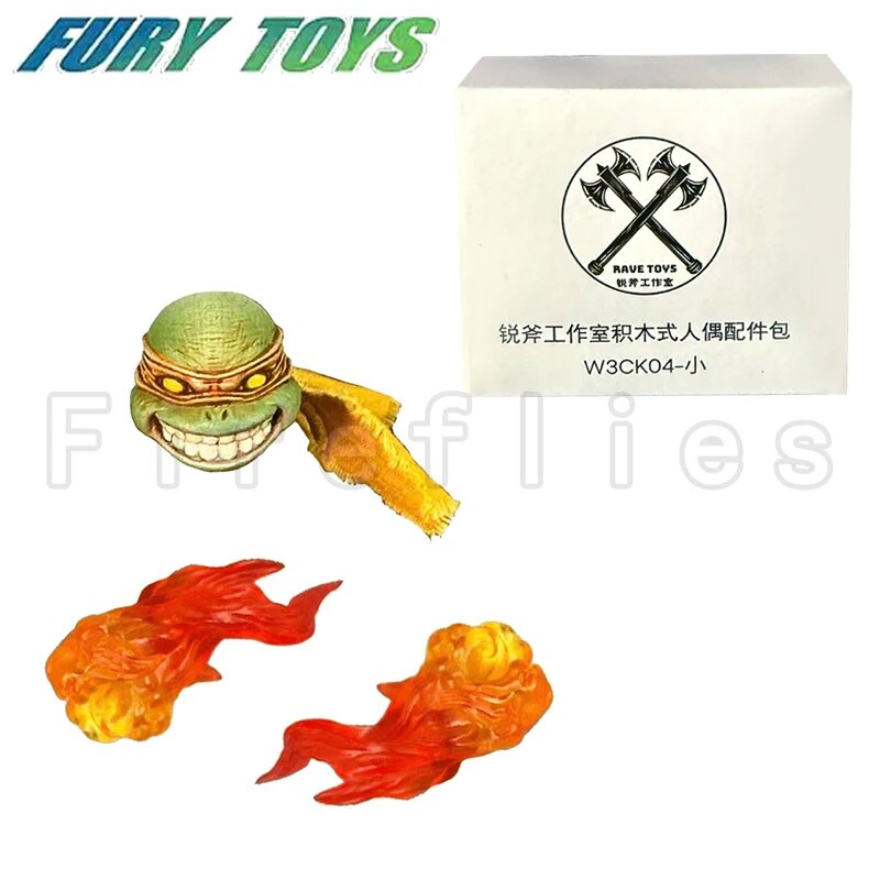Fury Toys Самурайские Черепашки 5 дюймов Wave 3 Rage Head Kit