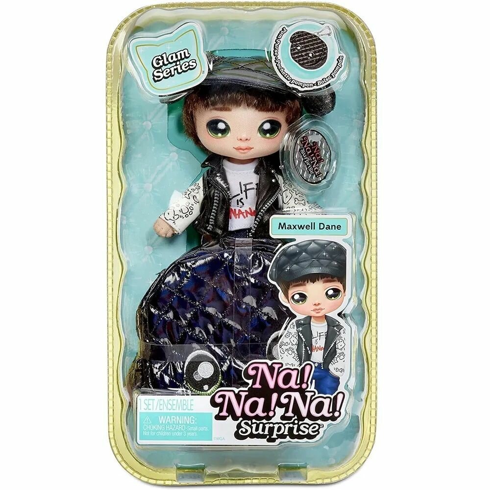 На На На Сюрприз Гламурные, 1 серия - Максвелл Дэйн (Na! Na! Na! Surprise 2-in-1 Fashion Doll & Metallic Purse Glam Series Maxwell Dane)