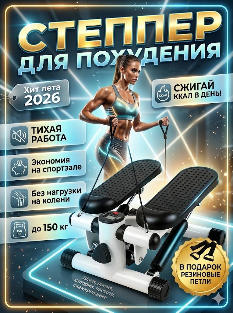 Степпер тренажер для дома 150кг тренажер для похудения для ходьбы