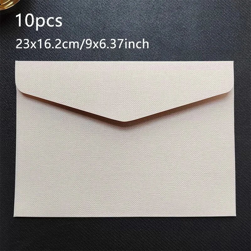 Конверты для приглашений QKX, 10 шт, текстурная бумага 10pcs 23x16.2cm
