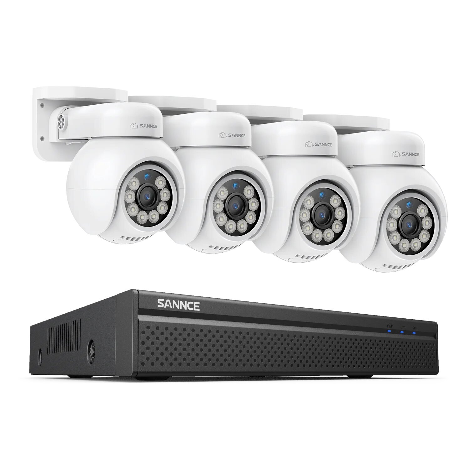 Система охранных камер SANNCE 4K UHD 8MP POE 16-канальный NVR камера цветного ночного видения ONVIF, 4K наружные охранные PT IP-камеры