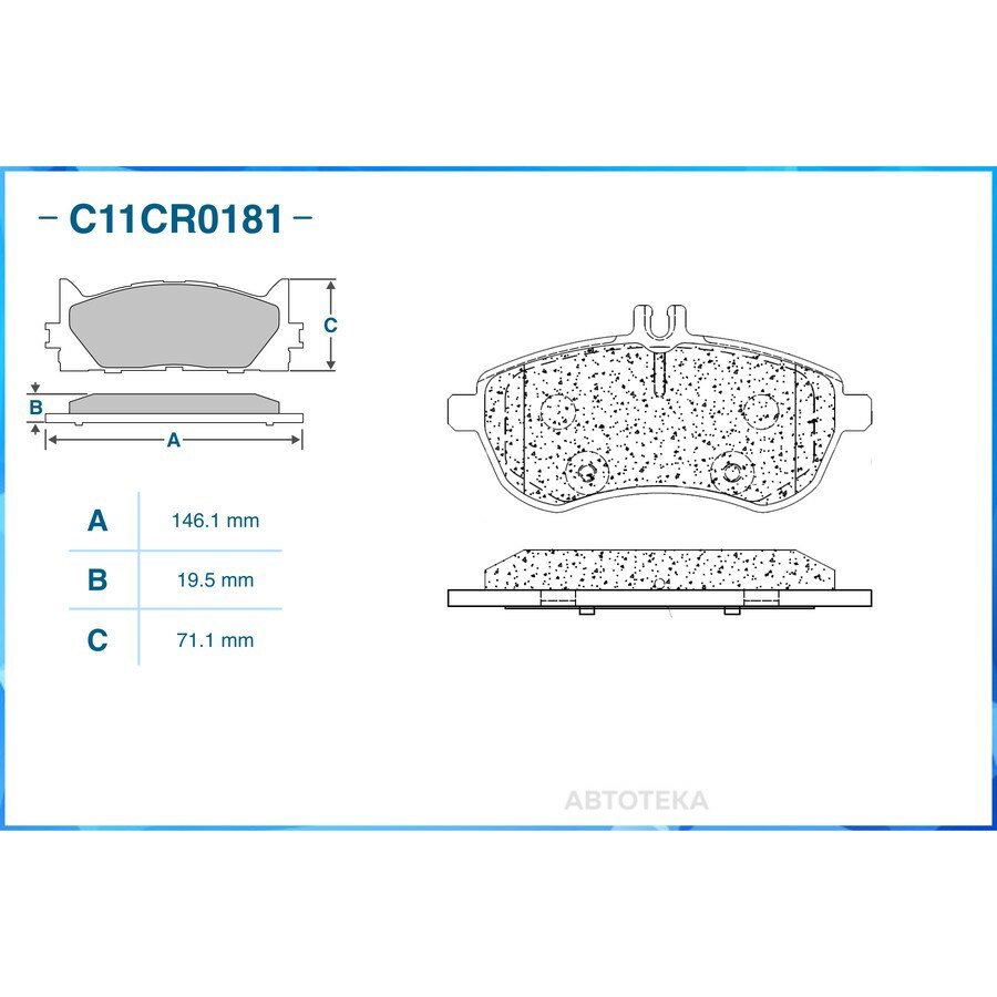 Тормозные колодки передние Low Metallic CWORKS C11CR0181