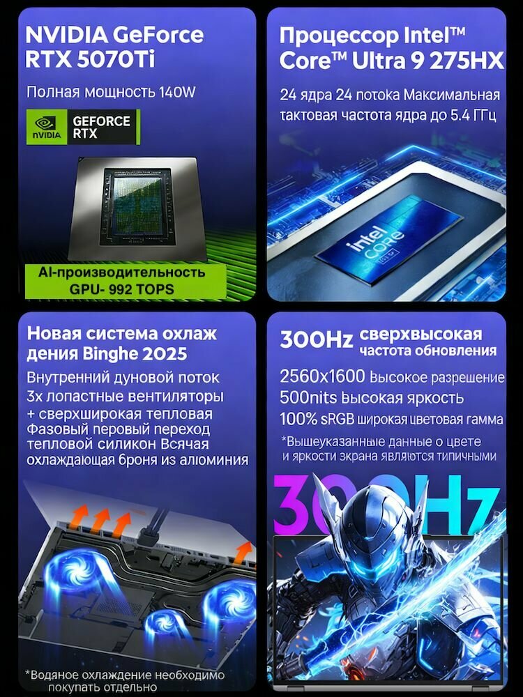 Игровой ноутбук MECHREVO YaoShi 16Ultra, U9-275HX, RTX5070Ti, 32ГБ/1ТБ, Русская раскладка — фото 1