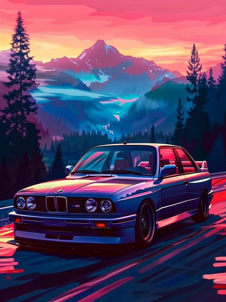 Постер Авто BMW M3 E30 (30х40 см)