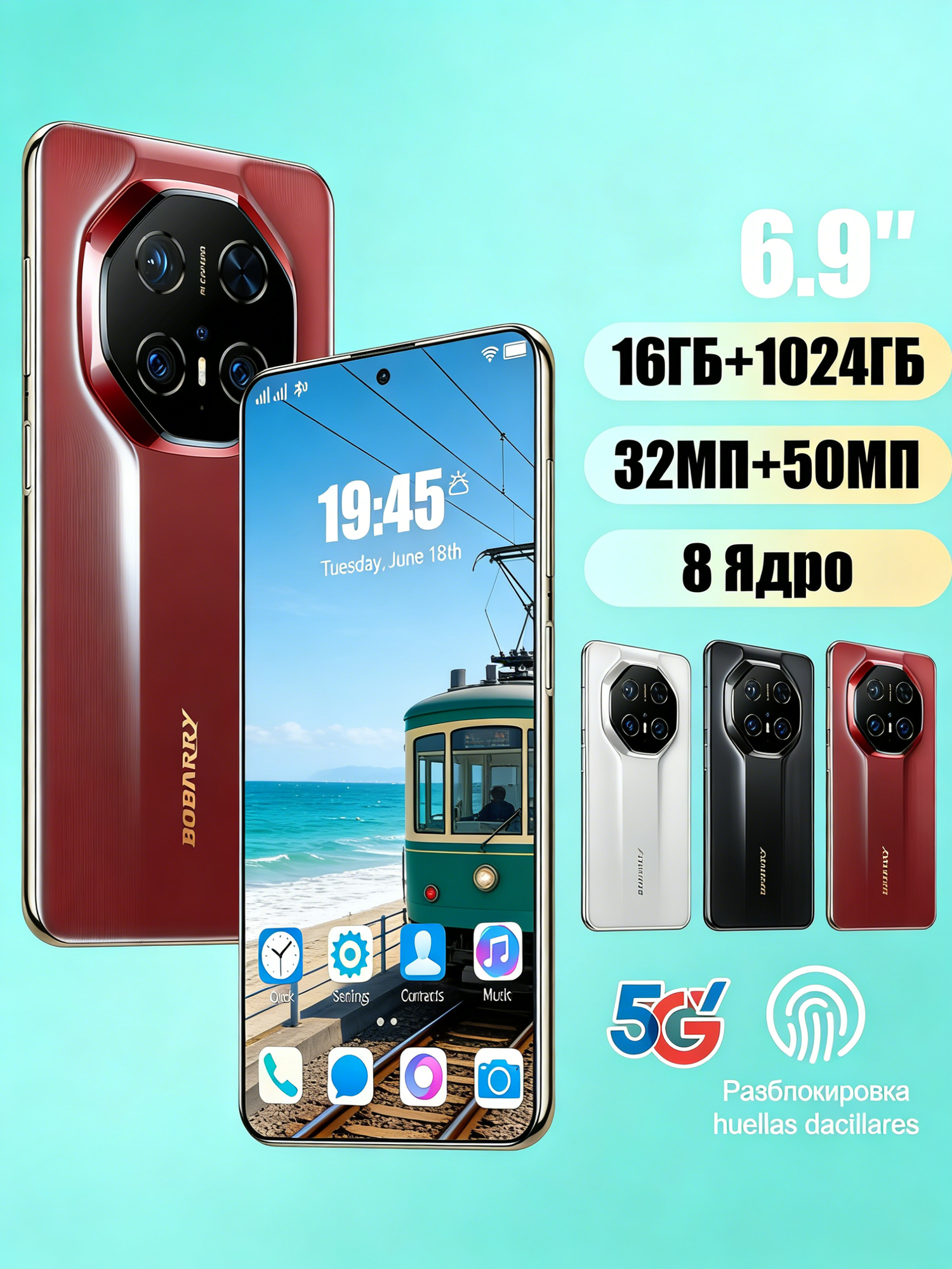 Смартфон Mate70 Pro 5G Большой дисплей, быстрая зарядка, гарантийное обслуживание, игровой телефон NFC