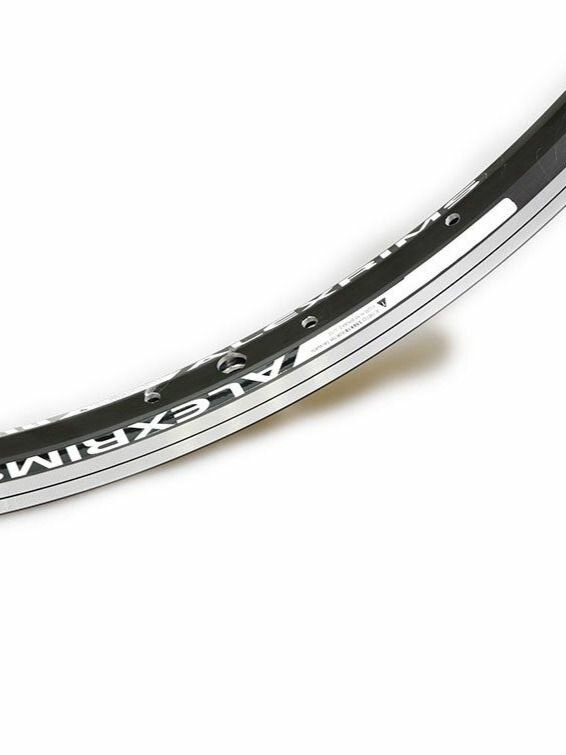 Обод ALEXRIMS DM18-(F/V)-27.5-36 алюминиевый, двойной, 36H, фрезерованный, индикатор износа, 584х18/25х16мм, F/V, анодированный, черный