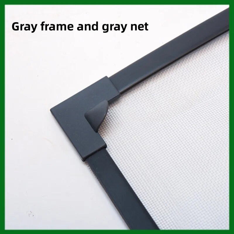 Магнитная моющаяся сетчатая занавеска Innerhouse для окна 80x150cm, Gray Net Gray Frame