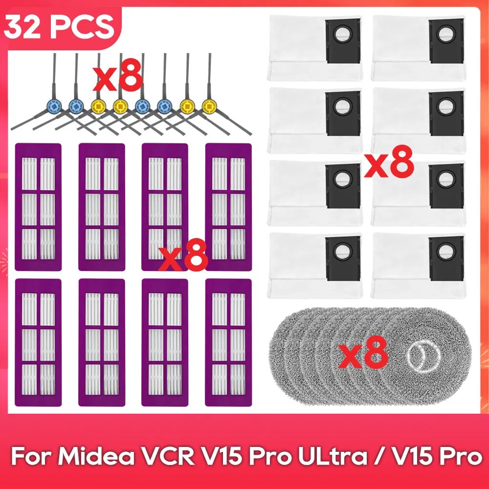 Запчасти для пылесосов OSSIEAO к Midea VCR V15 Pro Ultra / V15 Pro / V15 Max / V15 Pro Mini / Set Q