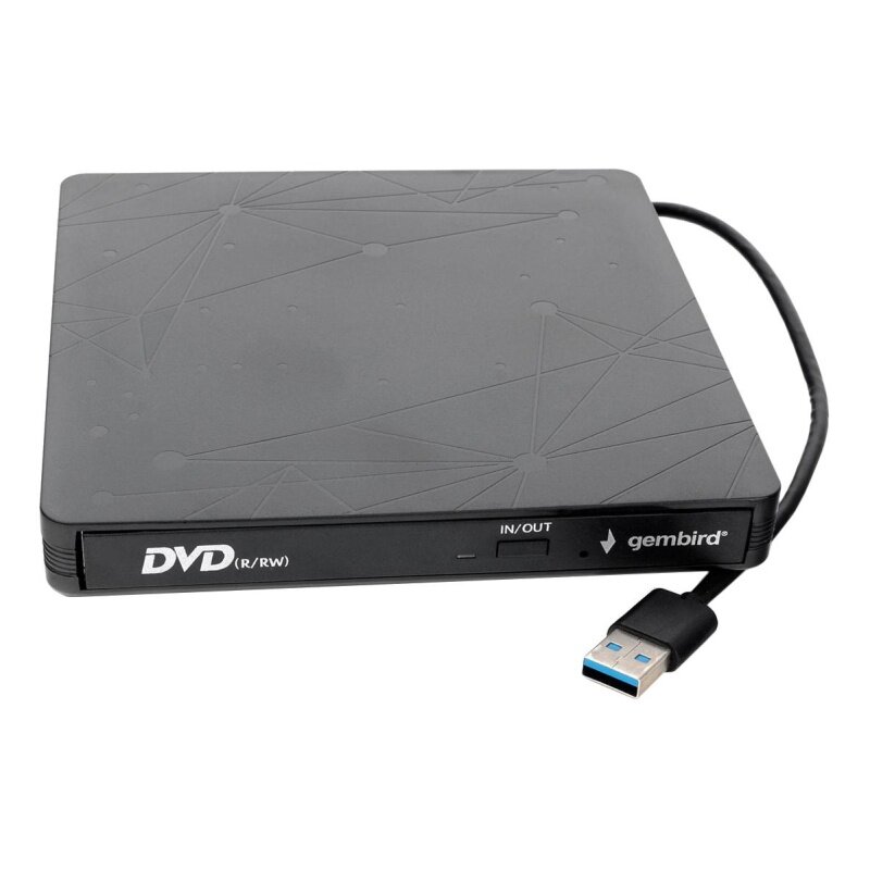 Привод DVD Gembird Пластик, черный, USB 3,0