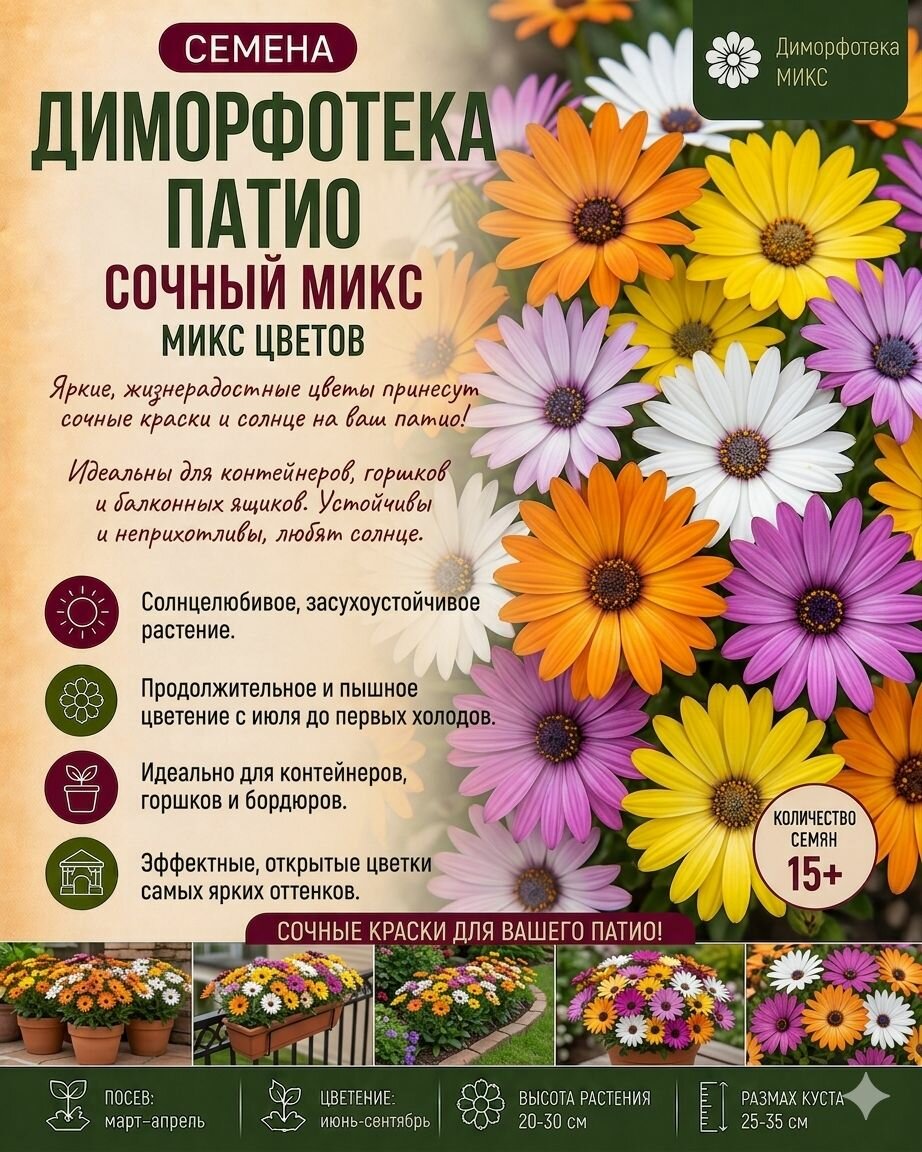 Диморфотека Патио Сочный микс