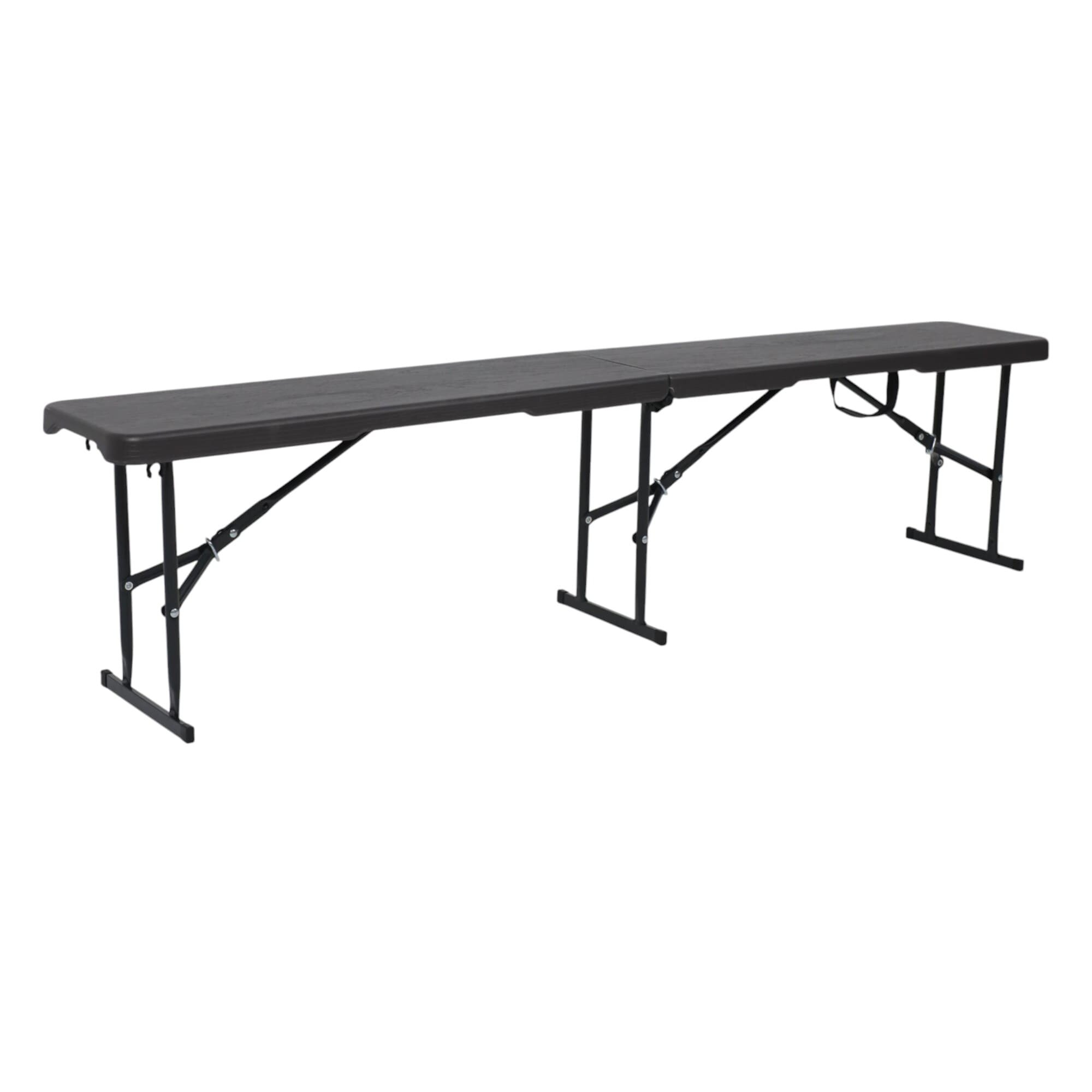 AKS Home скамья садовая складная Bench, тип 1, темно-серый 180х28х43 см