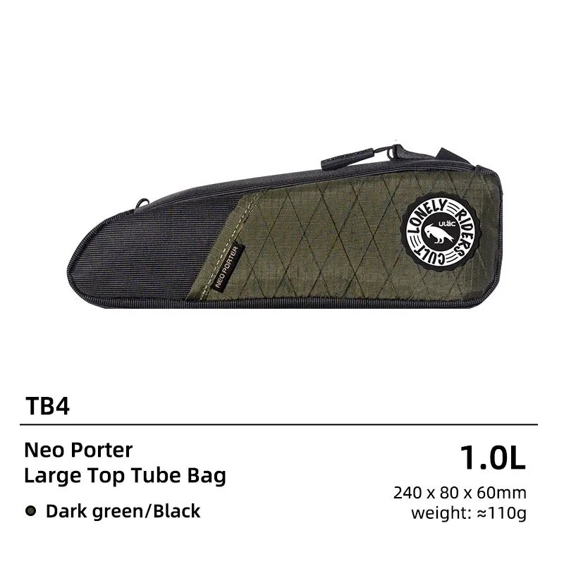 ULAC 0,9/1L Neo Porter сумка для велосипеда Черный, TB4 1L Green Black