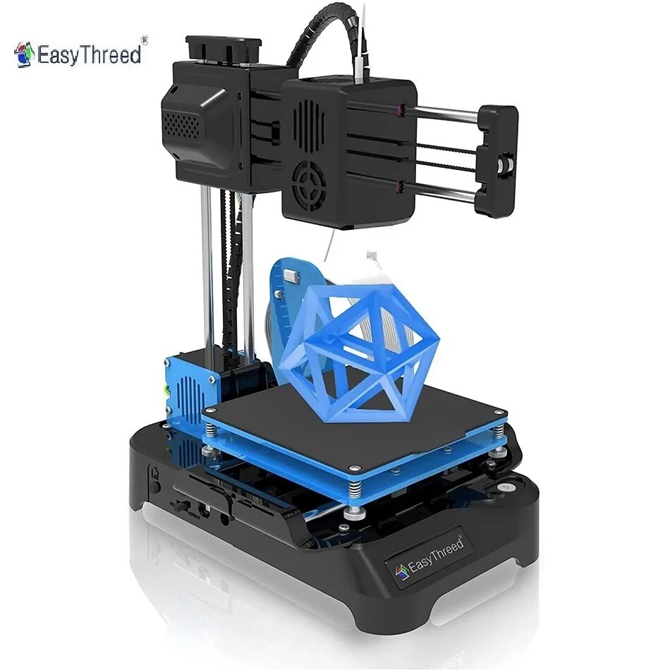 3D-принтер Easythreed Mini K9. Простой в использовании, с одним щелчком печати, основная плата, магнитная платформа для печати, настольный принтер K7. Подарок для новичков и детей.