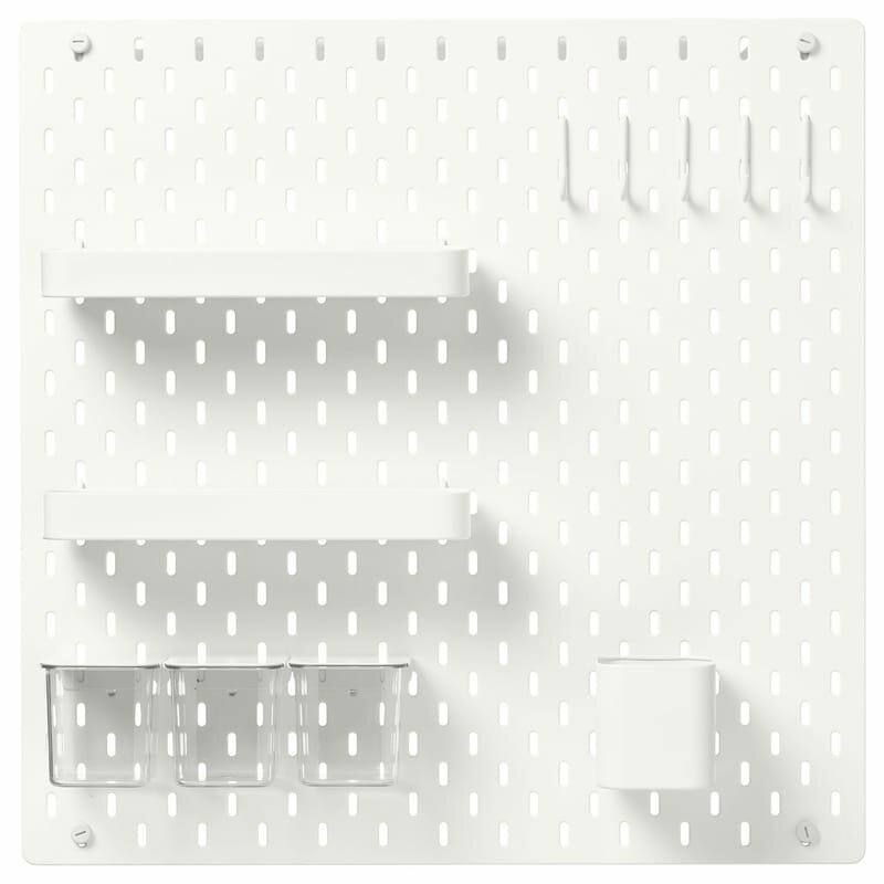 Флипчарт IKEA SK DIS комбинированная перфорированная доска 092.165.95, белый, 56x56 см