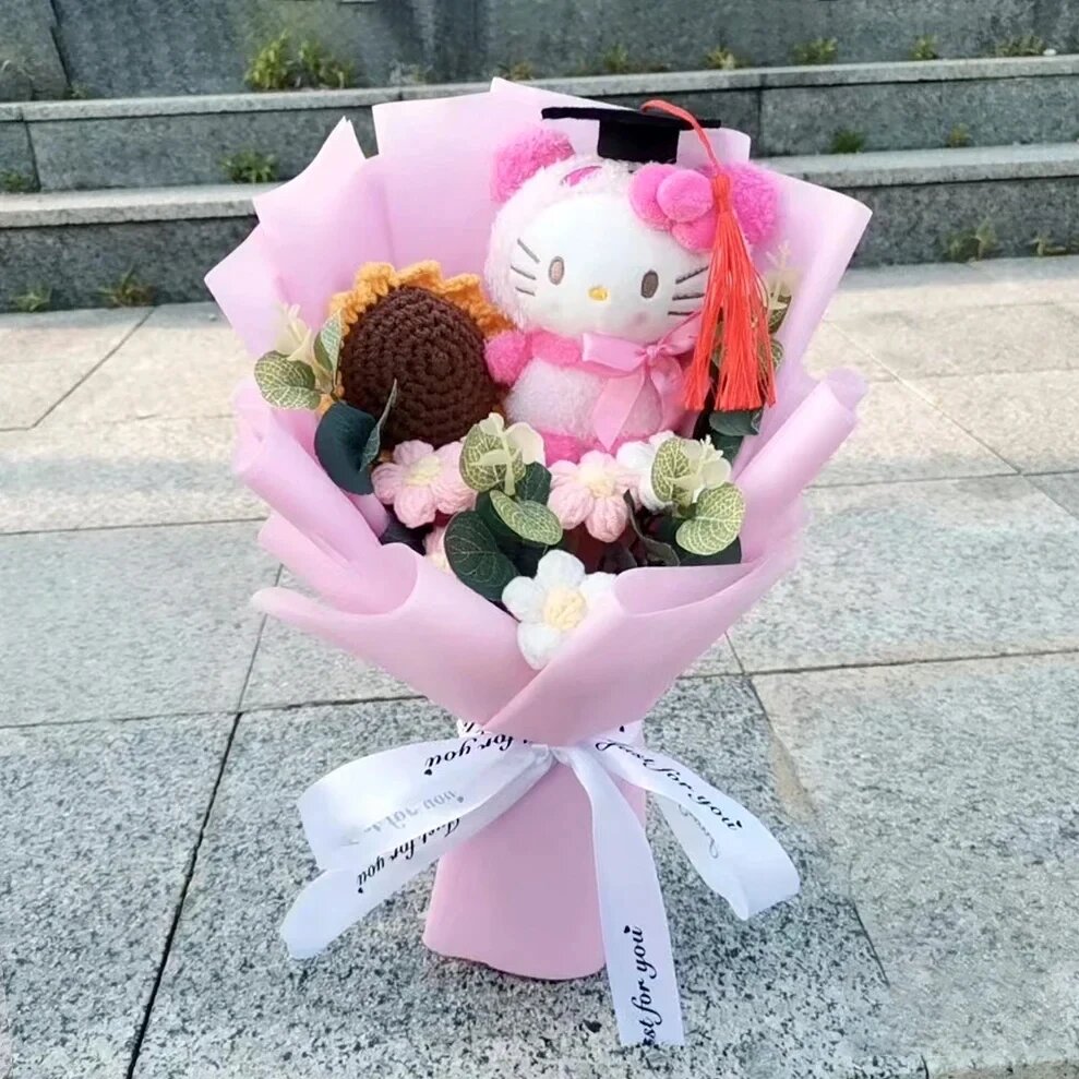 Плюшевый букет Hello Kitty, розовый, цвет 1-6