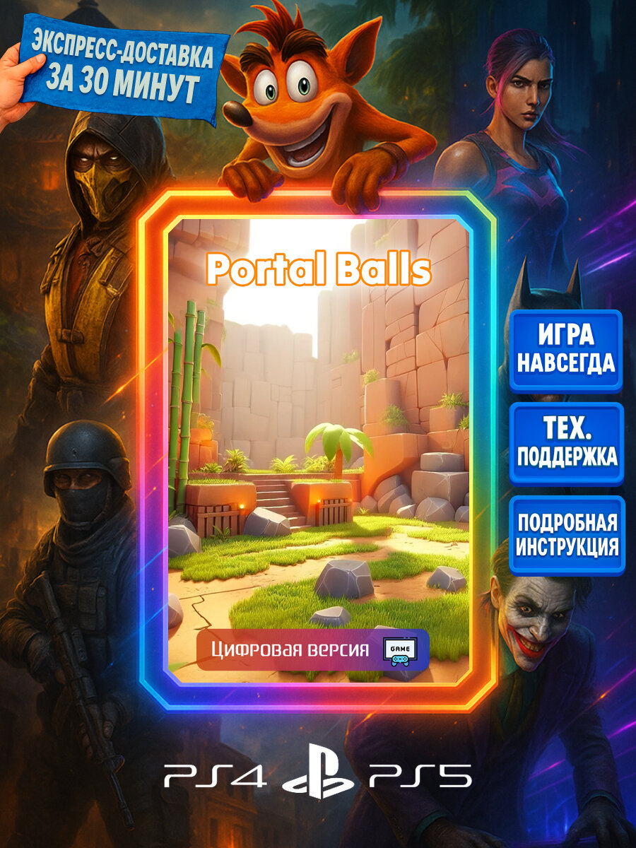 Portal Balls PS4/PS5 | Моментальная доставка | Английский язык | Тренировка мозга