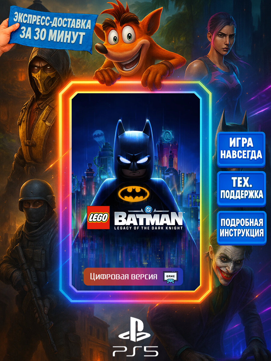 LEGO Бэтмен: Наследие Темного рыцаря PS5 | Моментальная доставка | Английский язык | Боевики
