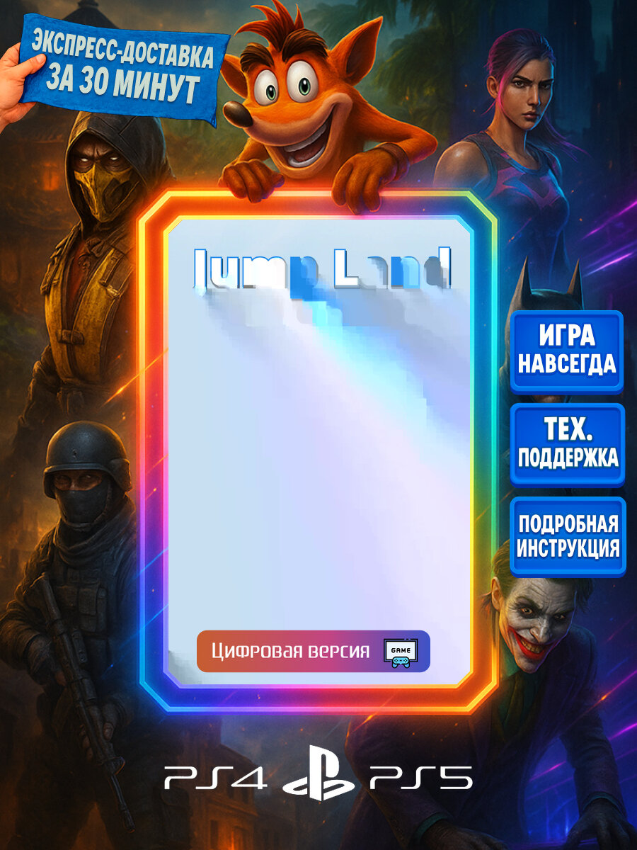 Jump Land Glow Challenge PS4/PS5 | Моментальная доставка | Английский язык | Аркада