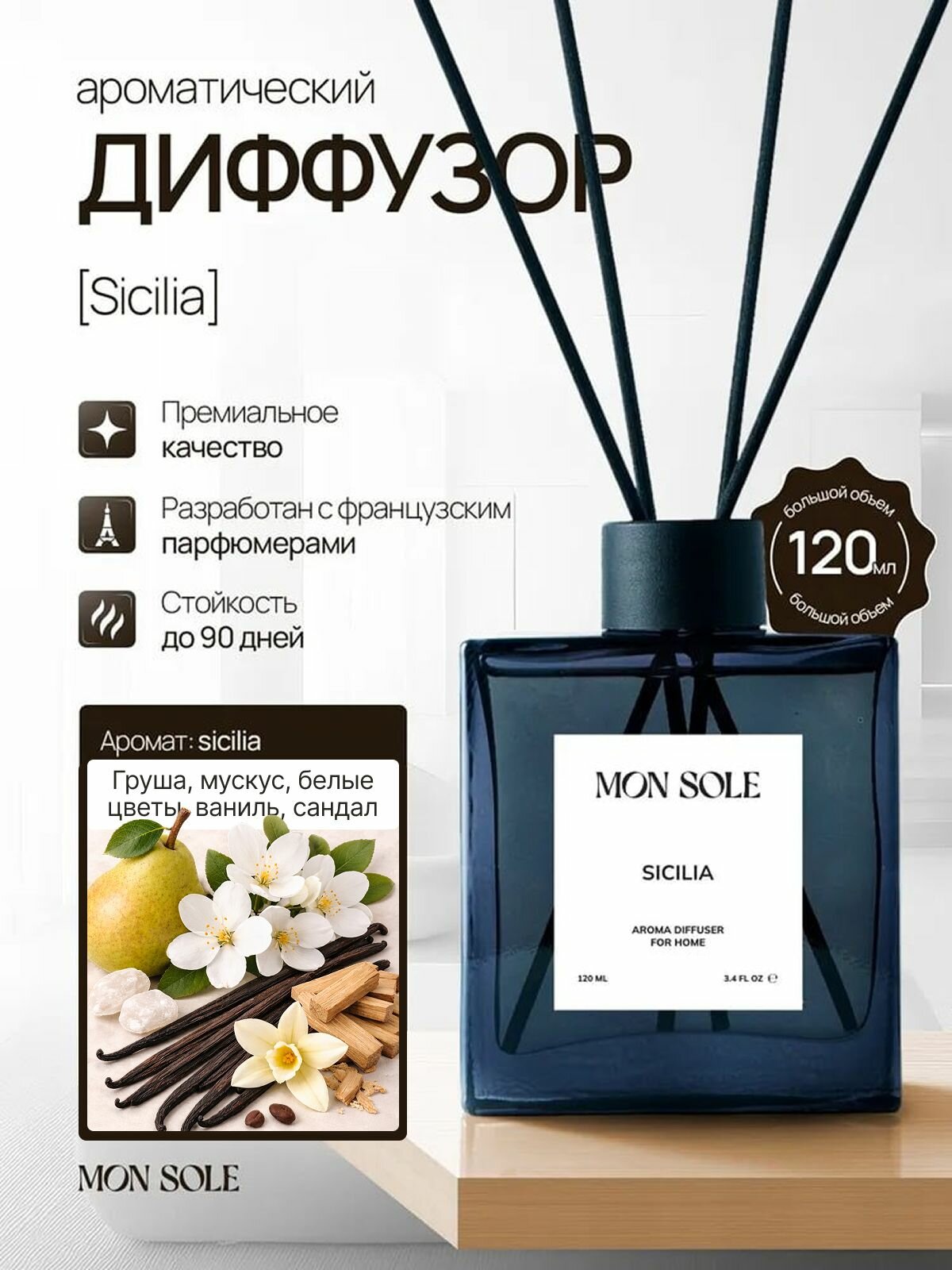 Ароматический диффузор для дома Mon Sole "Sicilia"
