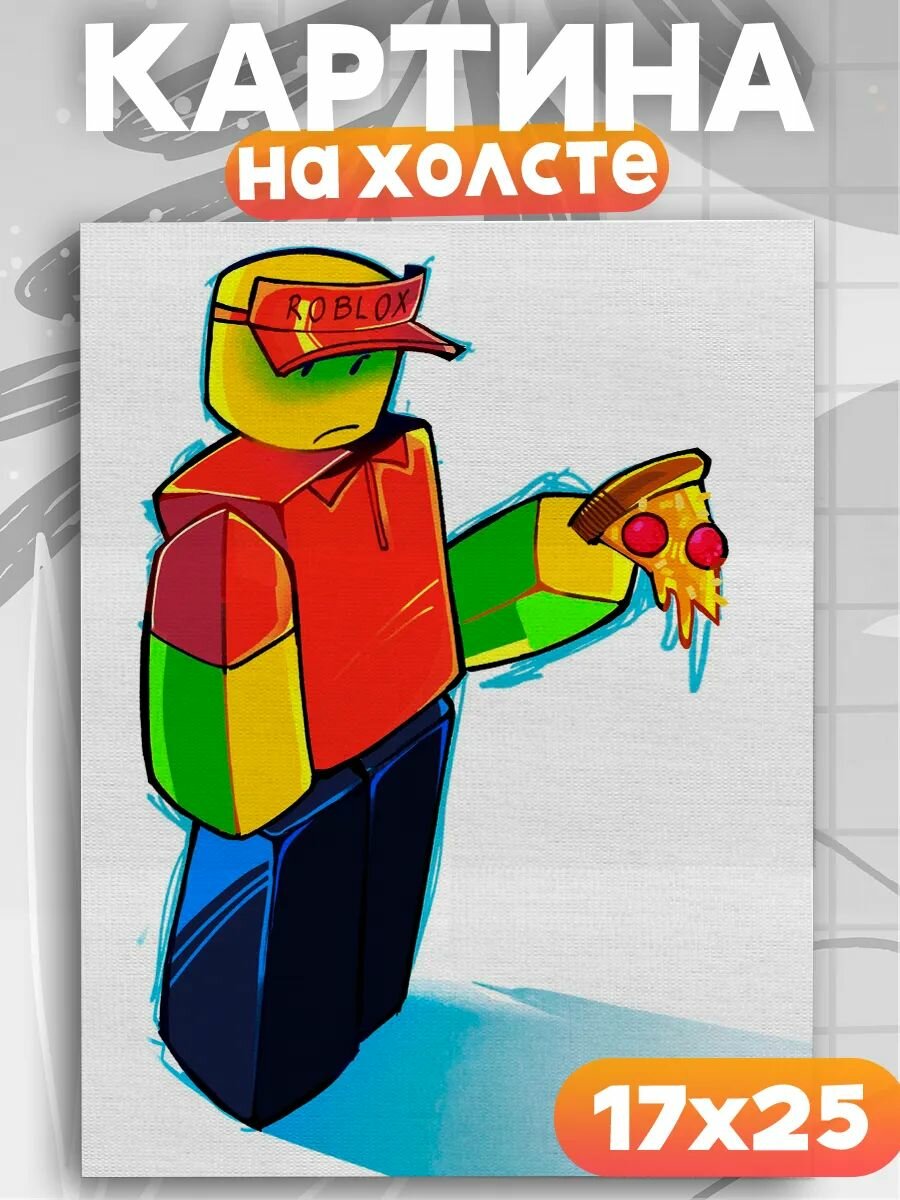 Картина на стену forsaken roblox роблокс Эллиот форсакен, на подрамнике, 1шт, 25х17 размер.