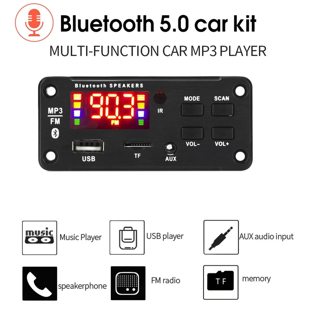 Bluetooth MP3-плеер с пультом, 2*25W amplifier